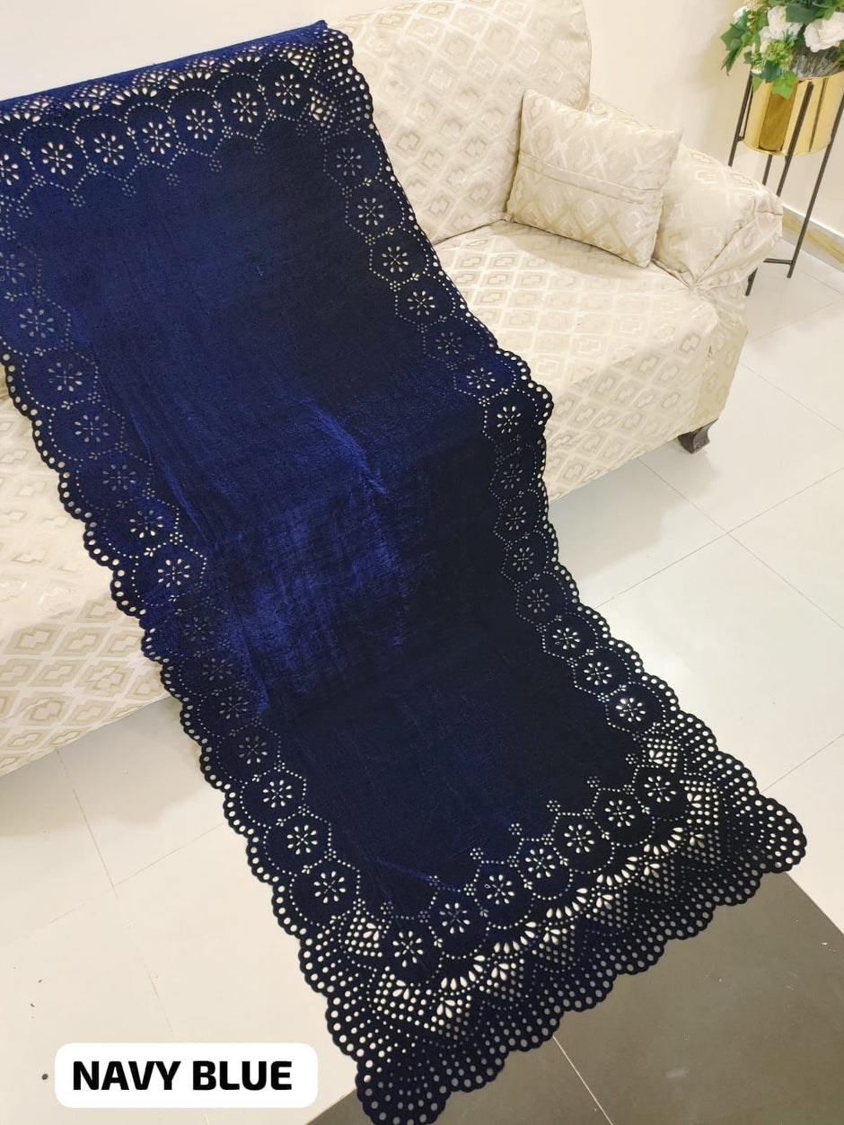 LASER CUTWORK VELVET SHAWL – Razvi Premium