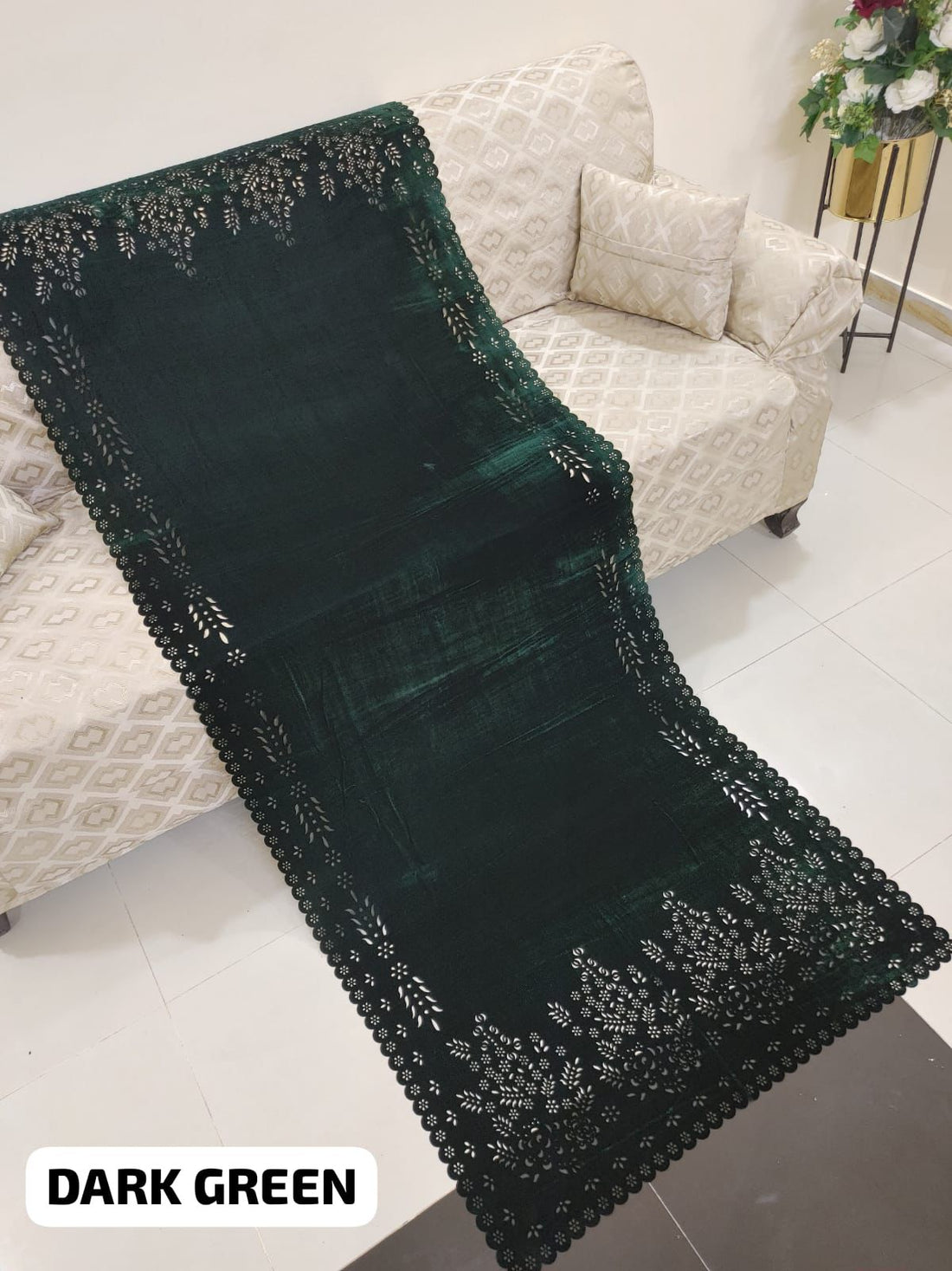 Velvet laser cutwork shawl – Razvi Premium